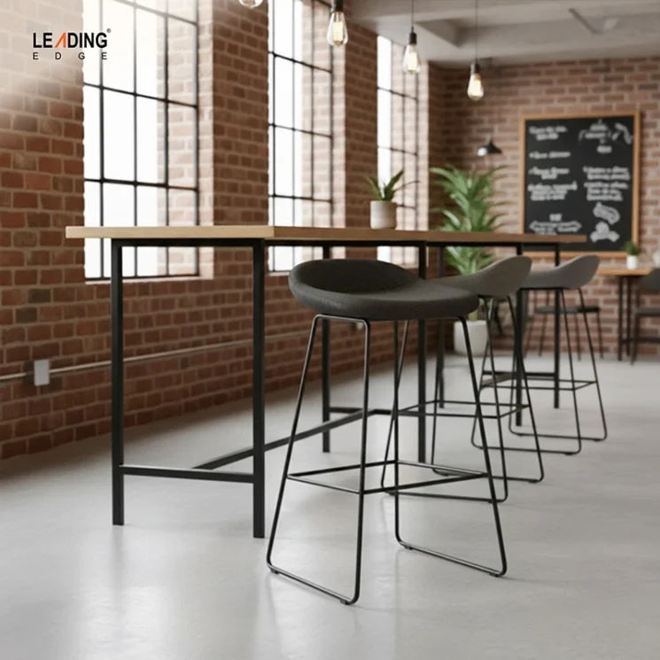 Bar Stool Metal Base + Fabric 50-5105 - LEADING EDGE