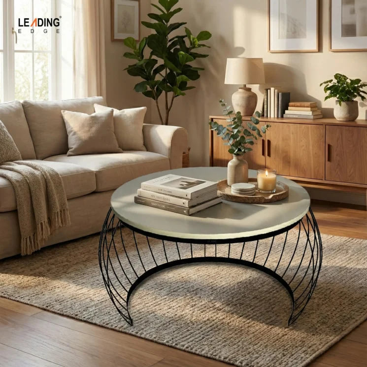 Silva Wire Base Coffee Table - LEADING EDGE