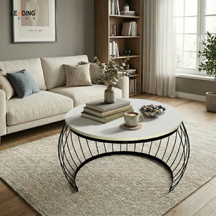 Silva Wire Base Coffee Table - LEADING EDGE