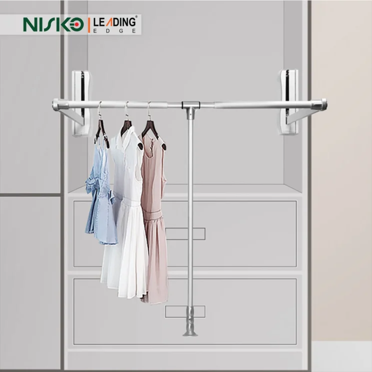 Up Down Lift Clothes Rack Black | 01-5622 - LEADING EDGE